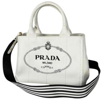 Prada Pre-owned Soie sacs-prada - Femme - Pre-owned - Blanc - Taille: ONE Size