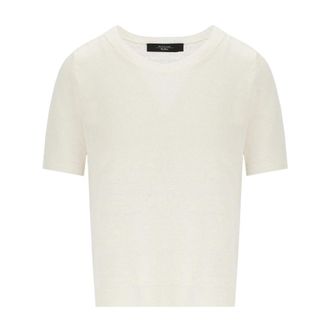 Max Mara Damen, Strickwaren, Wei&szlig;, MGr&ouml;&szlig;e