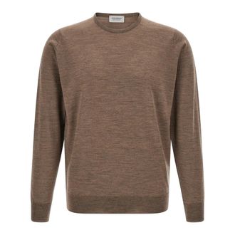 John Smedley Marcus Crew Neck Sweater - Homme - Pulls - Brun - Taille: L