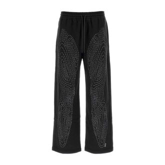 Off-white Schwarze Baumwoll-Jogginghose - - Trousers - Herren - Schwarzk - L