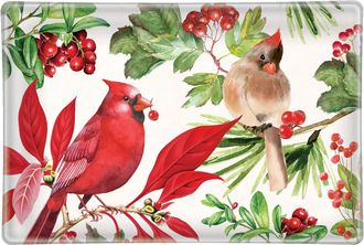 Michel Design Works Seifenschale aus Glas, rechteckig, Weihnachtsstern