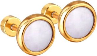 Generic 32 Styles Une Paire Or en Acier Inoxydable Rond Boucles doreilles pour Les Femmes Halt&egrave;re Piercing Boucles doreilles Hommes Punk Bijoux De ModeOp&eacute;rati