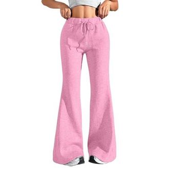 Generic Pantalon de yoga ample avec cordon de serrage pour femme - Pantalon de yoga évasé pour femme - Grande taille - Coupe ample - Pantalon de survêtement é