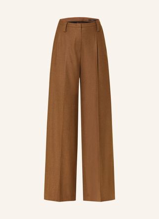 Windsor Windsor. Marlenehose Mit Seide braun