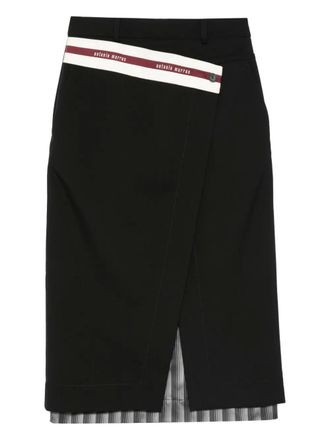 Antonio Marras Rock striped midi skirt - Schwarz