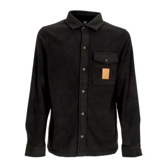 Etnies Schwarzes Fleece Langarmhemd - - Shirts - Herren - Schwarzk - L