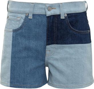 7 For All Mankind Femme, Shorts, Bleu, Taille: W26 Short en jean taille haute