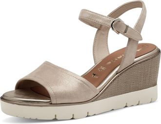 Tamaris Sandalette Damen Keilabsatz beige,EU 37