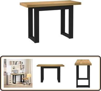 vidaXL Schreibtisch noain U-Form-Beine 120x50x75 cm Massivholz Kiefer - Vidaxl