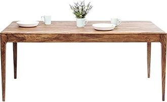 Kare Design Design Brooklyn Nature Tisch, Braun, 4-6 Personen, Handgearbeitet, Langlebiges Massivholz, Skandi-Style, Esszimmertisch, Großer Schreibtisch, Konferen