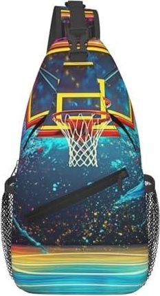 Generic Sac &agrave; bandouli&egrave;re color&eacute; graffiti basket-ball sac &agrave; bandouli&egrave;re sac &agrave; dos de voyage sac &agrave; dos bandouli&egrave;re pour homme sac &agrave; dos de randonn&eacute;e