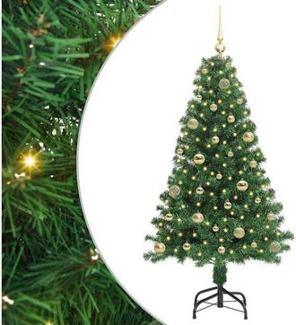 vidaXL K&uuml;nstlicher Weihnachtsbaum mit 150 LEDs mit St&auml;nder Gr&uuml;n 150 cm vidaXL
