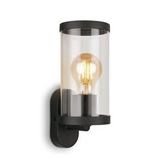 Briloner Lampe dext&eacute;rieur en verre IP44 E27 Noir 230 x 95 x 115 mm (L x l x H)