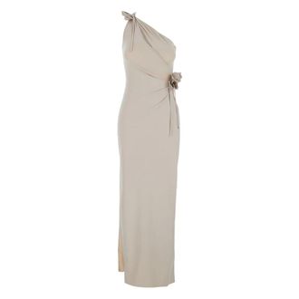 Coperni Femme, Robes, Beige, Taille: 36 FR Robe Élégante Beige avec Détails Floraux
