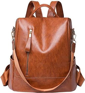 Generic Sac &agrave; dos pour femmes 2023 Texture douce Sac &agrave; dos grande capacit&eacute; -Usage d&eacute;contract&eacute; Sacs &agrave; dos pour l&eacute;cole Noir, marron, taille unique