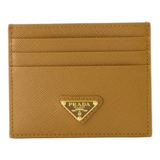 Prada Saffiano Leder Kartenhalter - - Accessories - Damen - Braun - ONE SIZE