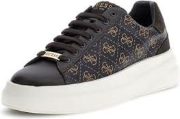 Guess Scarpe uomo Guess sneaker Elba 4G logo in pelle brown ocre U25GU07 FMPVIBFAL12 46