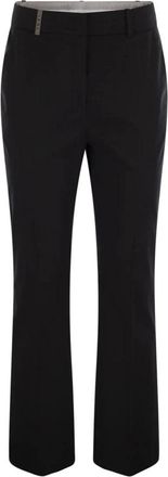 PESERICO Femme, Pantalons, Noir, Taille: 42 FR Pantalon Tailleur Jambe Droite