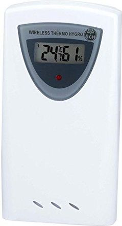 Bresser Funkwetterstation Thermo/Hygro Sensor 5 Kanal 433 Mhz Frequenz für Temperatur- und Luftfeuchtigkeitsermittlung mit digitaler Anzeige und 50 Meter Reic
