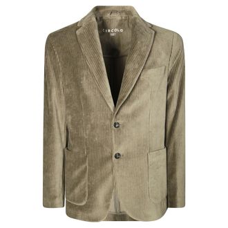 Circolo 1901 Homme, Vestes, Gris, Taille: S Blazer en velours c&ocirc;tel&eacute;