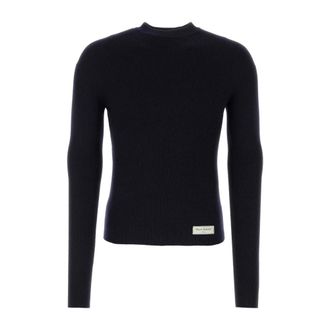 Balmain Marineblauer Wollpullover - - Knitwear - Herren - Blau - L