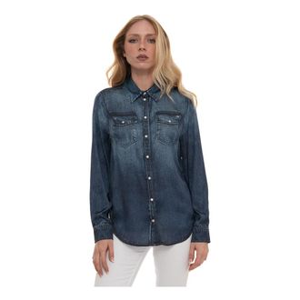 Liu Jo Damen Soft Shirt - - Blouses & Shirts - Damen - Blau - M