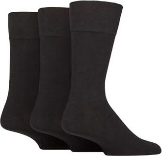 Glenmuir Lot de 3 Paires de Chaussettes Homme Dunvegan en Coton - Douces, Respirantes, Unies avec Bord Confort, Id&eacute;ales pour le Travail, Habill&eacute;, Quotidien, Ta