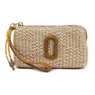 Marc Jacobs Femme, Sacs, Beige, Taille: ONE Size Snapshot Woven Wristlet Bag