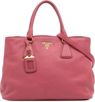 Prada 2013-2025 offene Vitello Daino Convertible Tote Satchel-Tasche - Rosa