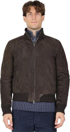 STEWART Homme, Vestes, Brun, Taille: 2XL Nuage-Chèvre en daim-Poly Gris Doudoune