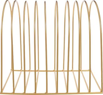 BESPORTBLE Halbrundes B&uuml;cherregal aus Eisen Stabiles Mehrstufiges Schreibtischregal f&uuml;r B&uuml;ro und Studentenwohnheim Platzsparender Organizer zur Vertikalen Aufbew