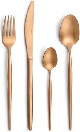 Amefa SOPRANO Besteckset 16-teilig mit Edelstahl mit PVD-Veredelung in Kupfer, Essbesteck, Eleganz mit modernem Design, Tafelbesteck, formvollendet für exkl