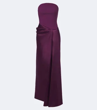 Solace London Robe longue Seri en cr&ecirc;pe