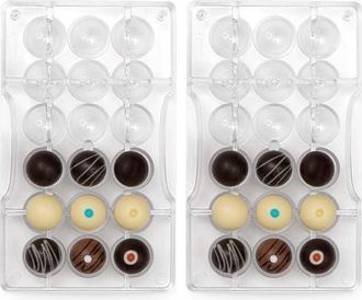 Decora 0050152 SCHOKOLADENFORM HALBKUGEL MIT LOCH 18 CAV &Oslash; 25 X 12,5 H MM (Packung mit 2)