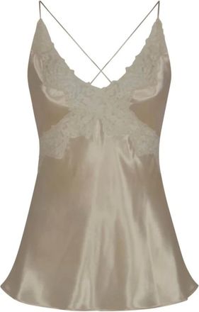 Alberta Ferretti Femme, Tops, Beige, Taille: 36 FR Hauts sans manches