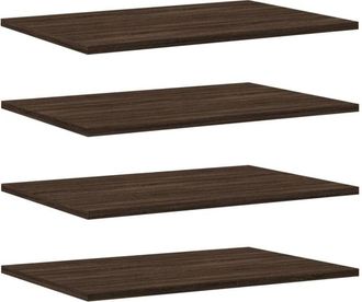 Les Tendances Étagères murales 4 pcs chêne marron 60x40x1,5 bois ingénierie