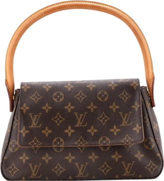 Louis Vuitton Looping Handbag Monogram Canvas Mini satchel - Braun