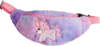 IFUNDOM Einhorn Bauchtasche f&uuml;r M&auml;dchen Pl&uuml;sch H&uuml;fttasche mit Verstellbarem Gurt S&uuml;&szlig;e Kindertasche f&uuml;r Festival Party Reisen in Violett