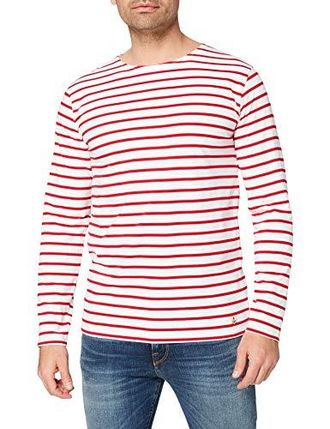 Armor Lux Homme Marinière Plozevet Héritage Homme Top manches longues, Multicolore (320 Blanc/Braise 320), 3XL EU