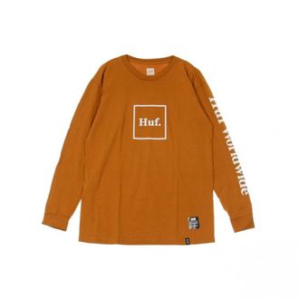 HUF Langarmplatten - - Tops - Herren - Braun - XL