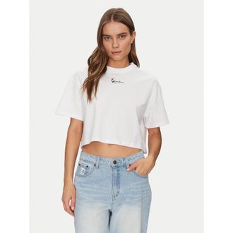 Karl Kani T-Shirt 6137873 Wei&szlig; Cropped Fit