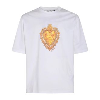 Moschino Homme, Tops, Blanc, Taille: XS T-Chemises