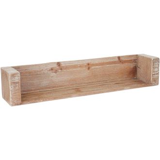Hhg Wandregal HHG-883, H&auml;ngeregal B&uuml;cherregal, Tanne Holz rustikal massiv MVG-zertifiziert 60cm