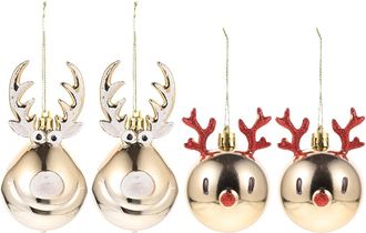 FOMIYES Weihnachtskugeln Süß Rentier Christbaumkugeln Elch Hirsch Christbaumschmuck Aufhänger Weihnachtsbaum Anhänger Weihnachtsbaumkugeln für Weihnachten Url