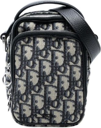 Dior petite pochette Oblique en toile Rider (2019) - Bleu