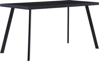 vidaXL Esstisch Schwarz 140 x 70 x 75 cm Hartglas - Vidaxl