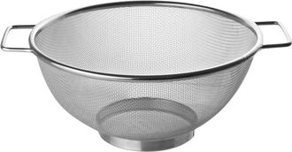 Fackelmann Fackelmann Sieb Ø 20 cm, Küchensieb aus Edelstahl, feinmaschiger Seiher mit 2 Griffen (Farbe: Silber), Menge: 1 Stück