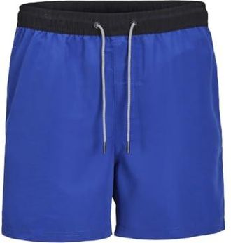 Jack & Jones Jpstfiji Jjswim Black Tape LY Sn Short de Bain, Bluing, S Homme