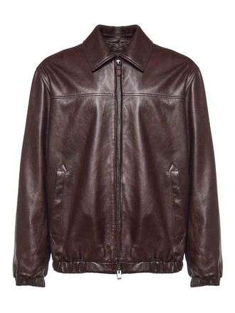 Canali Ledermantel - Bordeaux