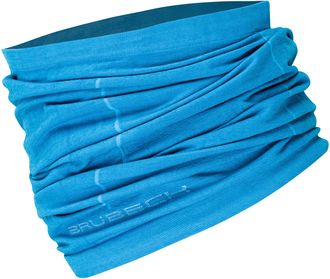 Brubeck X-PERT Wool Schlauchtuch Damen & Herren | Halstuch Laufen | Sport Schlauchschal | blaues Multifunktionstuch Joggen | Winter Funktionstuch 54% Merino |